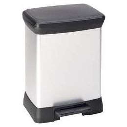 Curver DECO Bin 240638 M&uuml;lleimer 30 l (B x H x T) 390 x 510 x 290 mm Silber, Schwarz 1 St.
