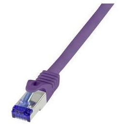 LogiLink C6A029S RJ45 USB-Kabel CAT 6a S/FTP 0.50 m Violett 1 St.