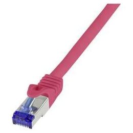 LogiLink C6A024S RJ45 USB-Kabel CAT 6a S/FTP 0.50 m Rot 1 St.