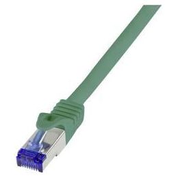 LogiLink C6A045S RJ45 USB-Kabel CAT 6a S/FTP 1.50 m Gr&uuml;n 1 St.