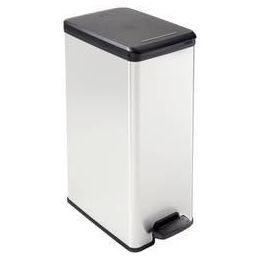 Curver DECO Bin 240640 M&uuml;lleimer 40 l (B x H x T) 250 x 610 x 420 mm Silber, Schwarz 1 St.