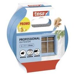 tesa Professional Outdoor 56214-00000-03 Malerabdeckband Blau (L x B) 50 m x 25 mm 2 St.