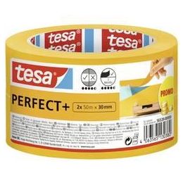 tesa Perfect+ 56539-00000-00 Malerabdeckband Gelb (L x B) 100 m x 30 mm 2 St.