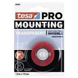 tesa Mounting PRO Transparent 66965-00000-00 Montageband Transparent (L x B) 1.5 m x 19 mm 1 St.