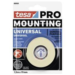 tesa Mounting PRO Universal 66958-00000-00 Montageband Wei&szlig; (L x B) 1.5 m x 9 mm 1 St.