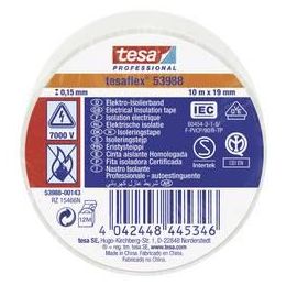 tesa tesaflex IEC 53988-00143-00 Isolierband Wei&szlig; (L x B) 10 m x 19 mm 1 St.