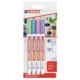Edding 4085 4-4085-4-1MET Kreidemarker Blau (metallic), Gr&uuml;n (metallic), Pink (metallic), Violett metallic 1 mm, 2 mm