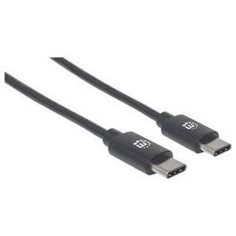 Manhattan USB-Kabel USB 2.0 USB-C&reg; Stecker 2.00 m Schwarz 354875