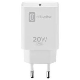 Cellularline Cellularline USB-C Charger 20W - iPhone 8 or later, Drinnen, AC, 12 V, Wei&szlig; USB Ladeger&auml;t 20 W 1x USB-C&reg; Wei&szlig; Schnellladeger&auml;t