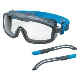 uvex i-guard+ 9143300 Vollsichtbrille Grau, Blau