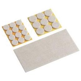 Metafranc WU0644896 Filzgleiter selbstklebend, rund, quadratisch Beige 1 Set