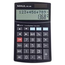 Maul MTL 600 Tischrechner Schwarz Display (Stellen): 12 batteriebetrieben, solarbetrieben