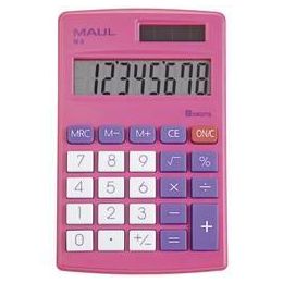 Maul M 8 Taschenrechner Pink Display (Stellen): 8 batteriebetrieben, solarbetrieben
