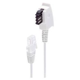 TAE-F Stecker auf RJ45 Stecker, VDSL Routerkabel, wei&szlig;, 6,0m
