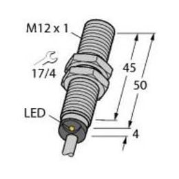 Turck Induktiver Sensor b&uuml;ndig PNP, Schlie&szlig;er BI4-M12-AP6X