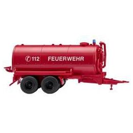 Wiking 038237 H0 Anh&auml;nger Modell Feuerwehr, Wassertankwagen