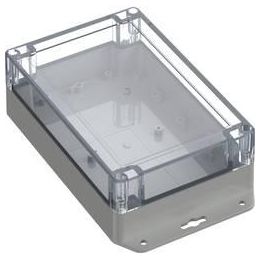 TRU COMPONENTS TC-10860900 Flansch-Geh&auml;use 179.90 x 119.90 x 60.20 ABS-PC Lichtgrau 1 St.