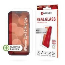 DISPLEX Real Glass Displayschutzglas Apple iPhone 13, iPhone 13 Pro, iPhone 14 1 St. Anti-Fingerprint, kratzfest 1698