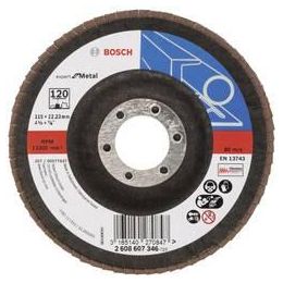 Bosch Accessories 2608607346 X551 F&auml;cherschleifscheibe Durchmesser 115 mm Bohrungs-&Oslash; 22.33 mm K&ouml;rnung (num) 120 Stahl 1 St.