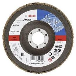 Bosch Accessories 2608603659 X431 F&auml;cherschleifscheibe Durchmesser 125 mm Bohrungs-&Oslash; 22.33 mm K&ouml;rnung (num) 120 Stahl 1 St.