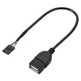 Renkforce USB-Kabel USB 2.0 Pfostenstecker 4pol., USB-A Buchse 0.20 m Schwarz RF-5719746