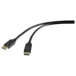 Renkforce DisplayPort Anschlusskabel DisplayPort Stecker, DisplayPort Stecker 5.00 m Schwarz RF-5234036 vergoldete Steckkontakte DisplayPort-Kabel