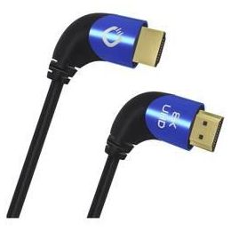 Oehlbach HDMI Anschlusskabel HDMI-A Stecker, HDMI-A Stecker 1.50 m Schwarz D1C42541 8K UHD, 90&deg; nach links gewinkelt, dreifach geschirmt HDMI-Kabel
