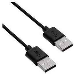 Akyga USB-Kabel USB-A Stecker, USB-A Stecker 1.80 m Schwarz AK-USB-11