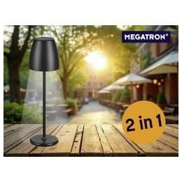 Megatron TAVOLA Solar MT68059 Akku-Tischlampe LED 2 W Schwarz