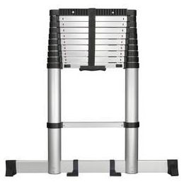 TOOLCRAFT TO-7868814 Aluminiumlegierung Teleskopleiter Montage ohne Werkzeug Arbeitsh&ouml;he (max.): 3.93 m Aluminium EN 131 10.1 kg