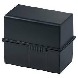 HAN 976-K-13 Karteibox Schwarz max. Anzahl der Karten: 400 Karten DIN A6 quer Deckel als zus&auml;tzlicher Trog nutzbar, inkl. 100 linierten Karten