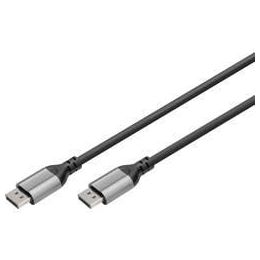 Digitus DB-340105-010-S DisplayPort Adapter [1x DisplayPort Stecker - 1x DisplayPort Stecker] Schwarz Geschirmt, Rund 1 m