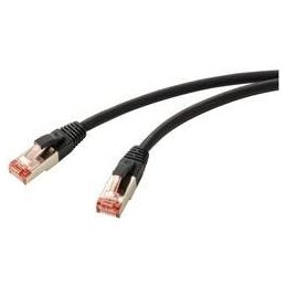 Renkforce RF-5771528 RJ45 Netzwerkkabel, Patchkabel CAT 6 S/FTP 2.00 m Schwarz Halogenfrei 1 St.