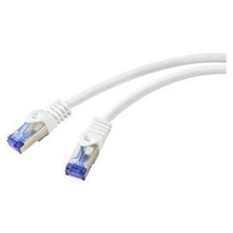 Renkforce RF-5771522 RJ45 Netzwerkkabel, Patchkabel CAT 6a S/FTP 1.00 m Wei&szlig; Halogenfrei 1 St.