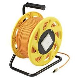 Renkforce RJ45 Netzwerk Kabeltrommel CAT 6a (Rohkabel CAT 7) S/FTP 50 m Orange Halogenfrei