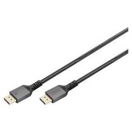 Digitus DisplayPort Anschlusskabel DisplayPort Stecker 2 m Schwarz DB-340201-020-S dreifach geschirmt, Flexibel, Halogenfrei, Rund DisplayPort-Kabel