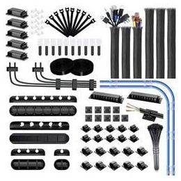 Quadrios 23CA257 Kabelhalter-Sortimentsbox 23CA257 B&uuml;ndel-&Oslash;-Bereich 1 bis 40 mm Schwarz 184 Teile