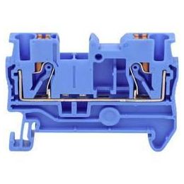 TRU COMPONENTS TC-JPT4 Blue Durchgangsklemme 6.2 mm Schnellanschluss Polzahl: 2 0.2 mm&sup2; 4 mm&sup2; Blau 1 St.