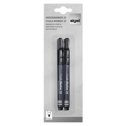 Sigel BA177 Kreidemarker Schwarz 1 mm, 2 mm N/A