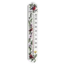 TFA Dostmann Analoges Innen-Au&szlig;en-Thermometer Thermometer Wei&szlig;, Blumen 12.3040.20
