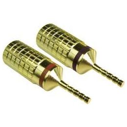 t-101/4S Lautsprecher-Steckverbinder Stecker, gerade Polzahl: 1 Gold 2 St.