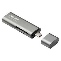 PNY R-TC-UA-3N1E01-RB Externer Speicherkartenleser USB-C&reg; (USB 3.2 Gen 1) Metallic