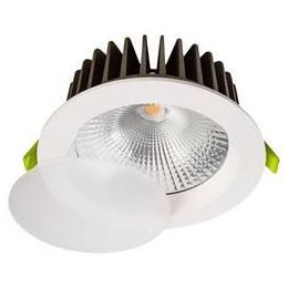 Deko Light 565180 COB 130 LED-Einbauleuchte EEK: G (A - G) LED fest eingebaut 18.50 W Verkehrswei&szlig; (RAL 9016)