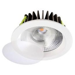 Deko Light 565185 COB 210 LED-Einbauleuchte EEK: G (A - G) LED fest eingebaut 37 W Verkehrswei&szlig; (RAL 9016)
