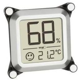 TFA Dostmann Humidore Thermo-/Hygrometer Silber 30.5056.54