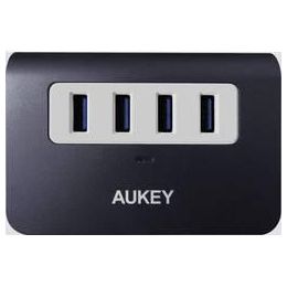 Aukey 4260397844588 USB-Hub 4 Port USB-A USB 3.2 Gen1 5 GBit/s Grau-Wei&szlig; CB-H5