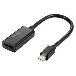Renkforce Mini-DisplayPort Adapterkabel HDMI-A Buchse 0.16 m Schwarz RF-5947252 vergoldete Steckkontakte DisplayPort-Kabel