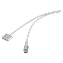 Renkforce USB-Ladekabel USB-C&reg;, Magsafe 3 1.00 m Wei&szlig; magnetischer Stecker RF-6437914