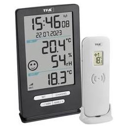 TFA Dostmann Funk-Thermometer XENA HOME Funk-Thermometer digital Anthrazit 30.3074.10-DAkkS