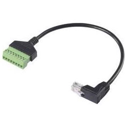 Renkforce RJ45 Netzwerk Adapterkabel [1x RJ45-Stecker 8p8c - 1x Klemmanschluss] 30 cm Schwarz